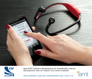 CSR, 스테레오 헤드셋 개발 시간 단축하는 R109 소프트웨어 개발 키트 출시 - e4ds news