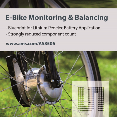 ams, 전기자전거 리튬이온 배터리용 비용 절감형 시스템 관리 레퍼런스 디자인 발표 - e4ds news